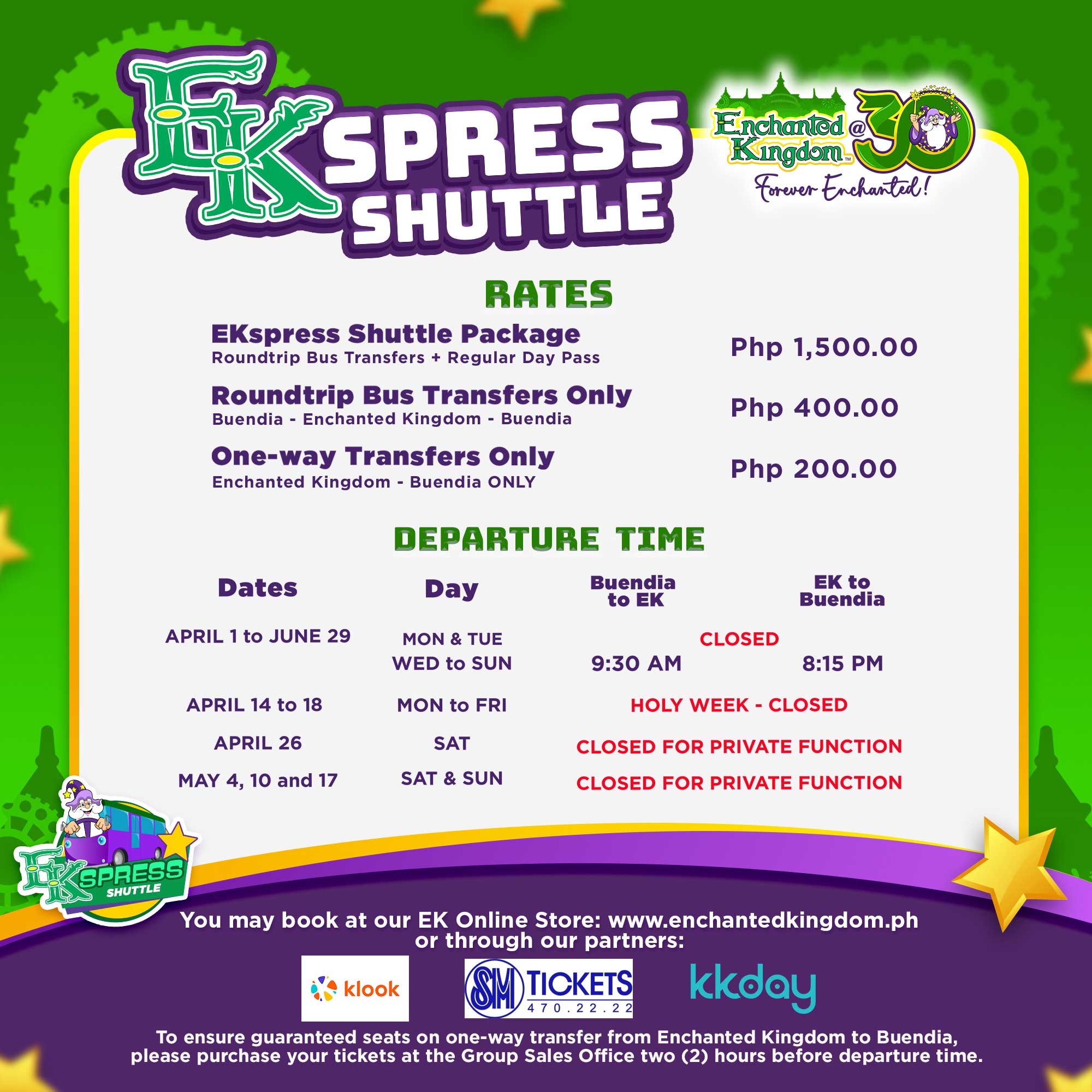 Magical Shuttle to EK – Enchanted Kingdom