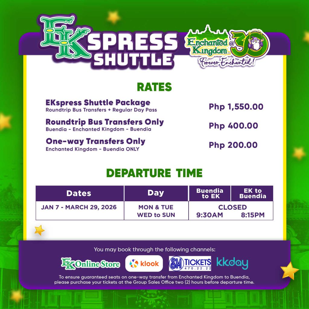 Magical Shuttle to EK – Enchanted Kingdom