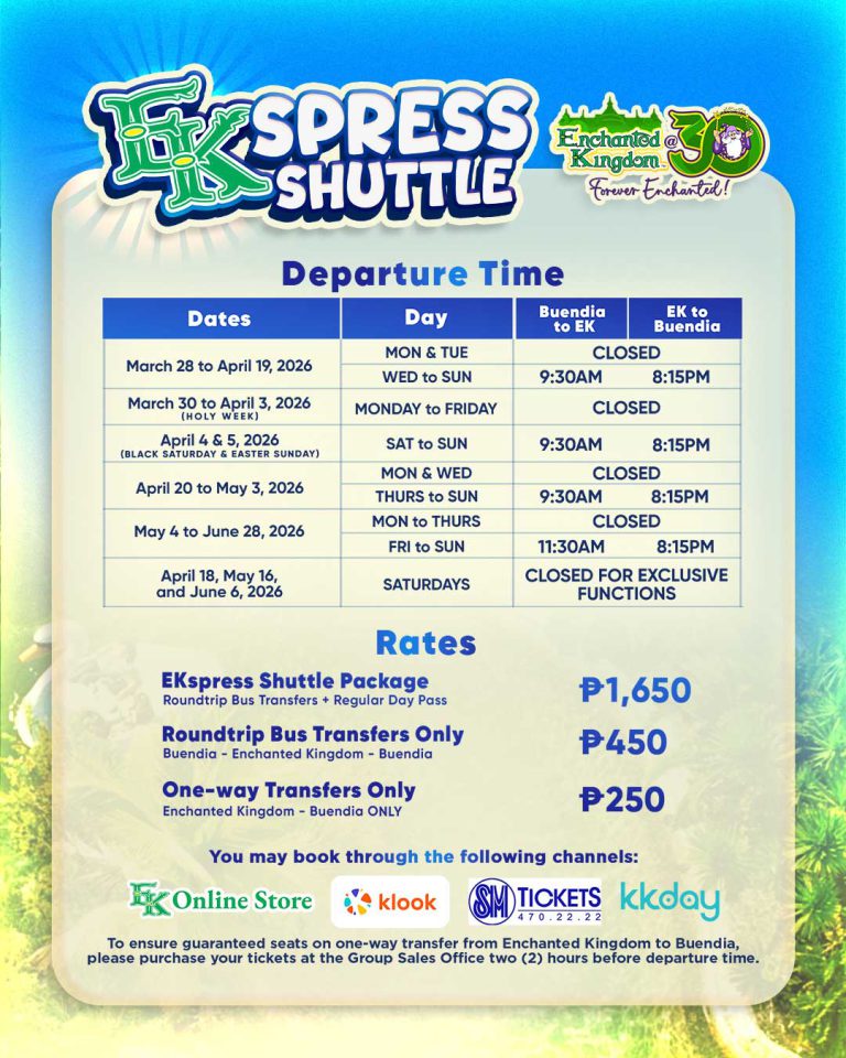 Magical Shuttle to EK – Enchanted Kingdom