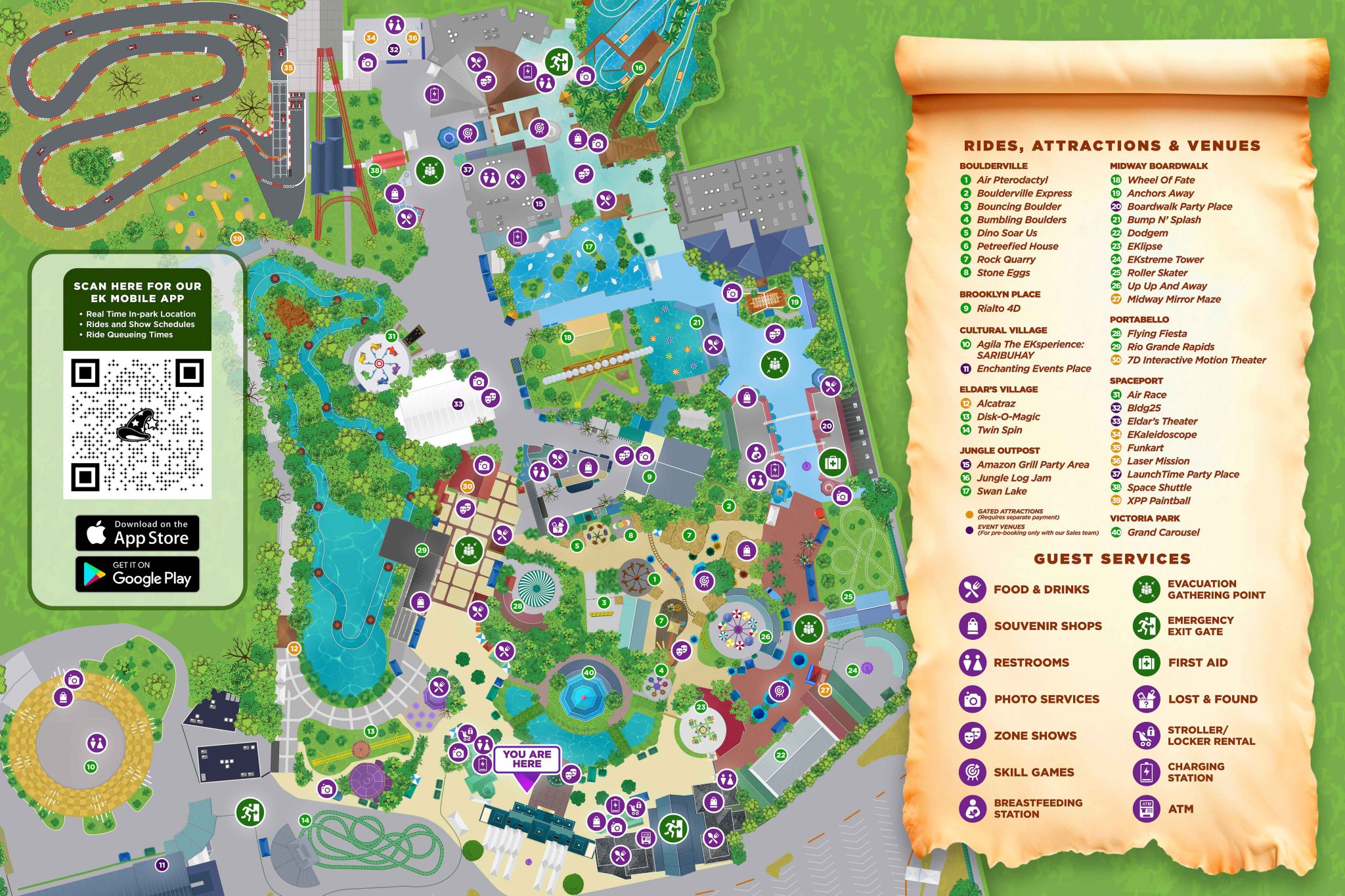 Park Map 2026 – Enchanted Kingdom